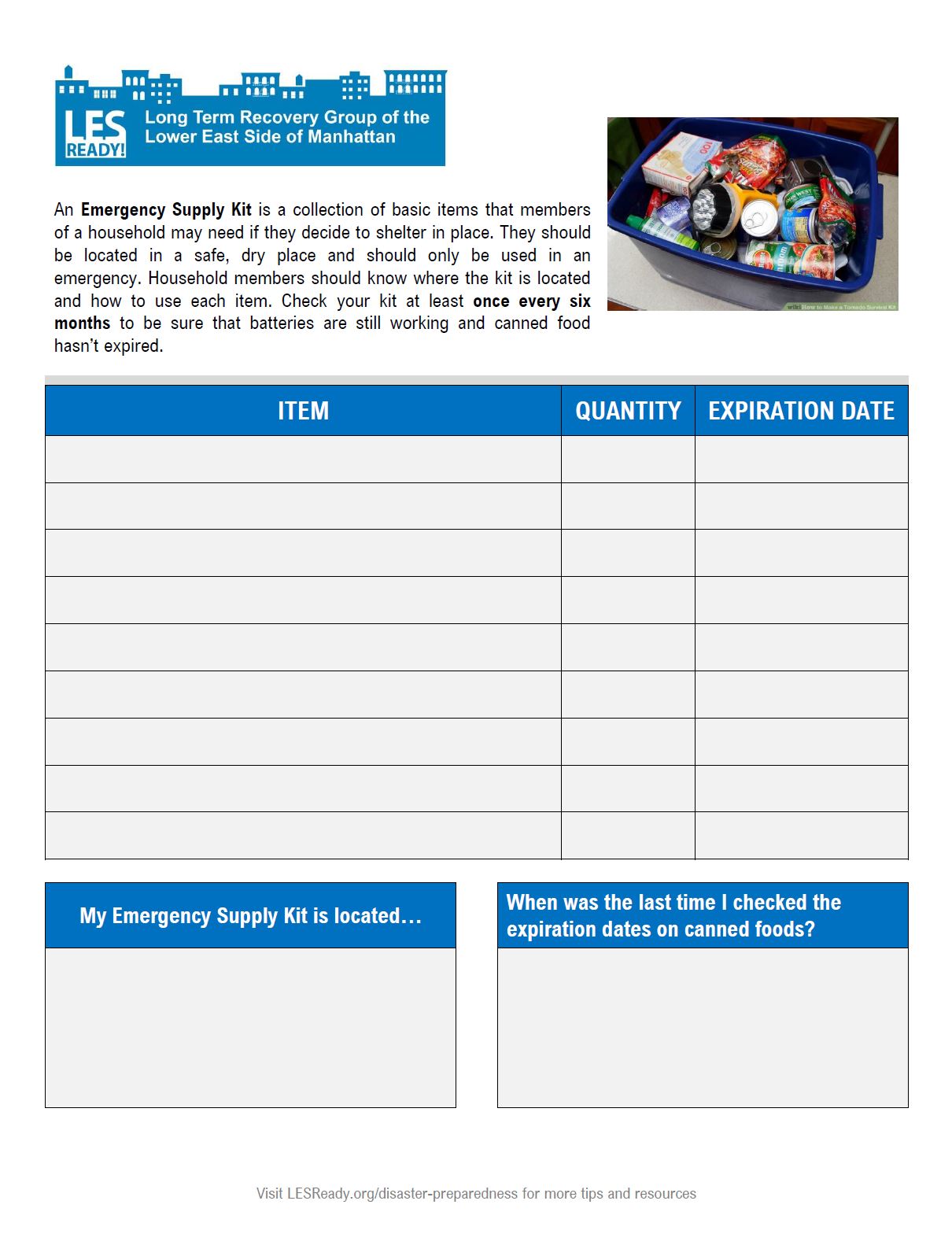 Shelter-In-Place – LES READY!